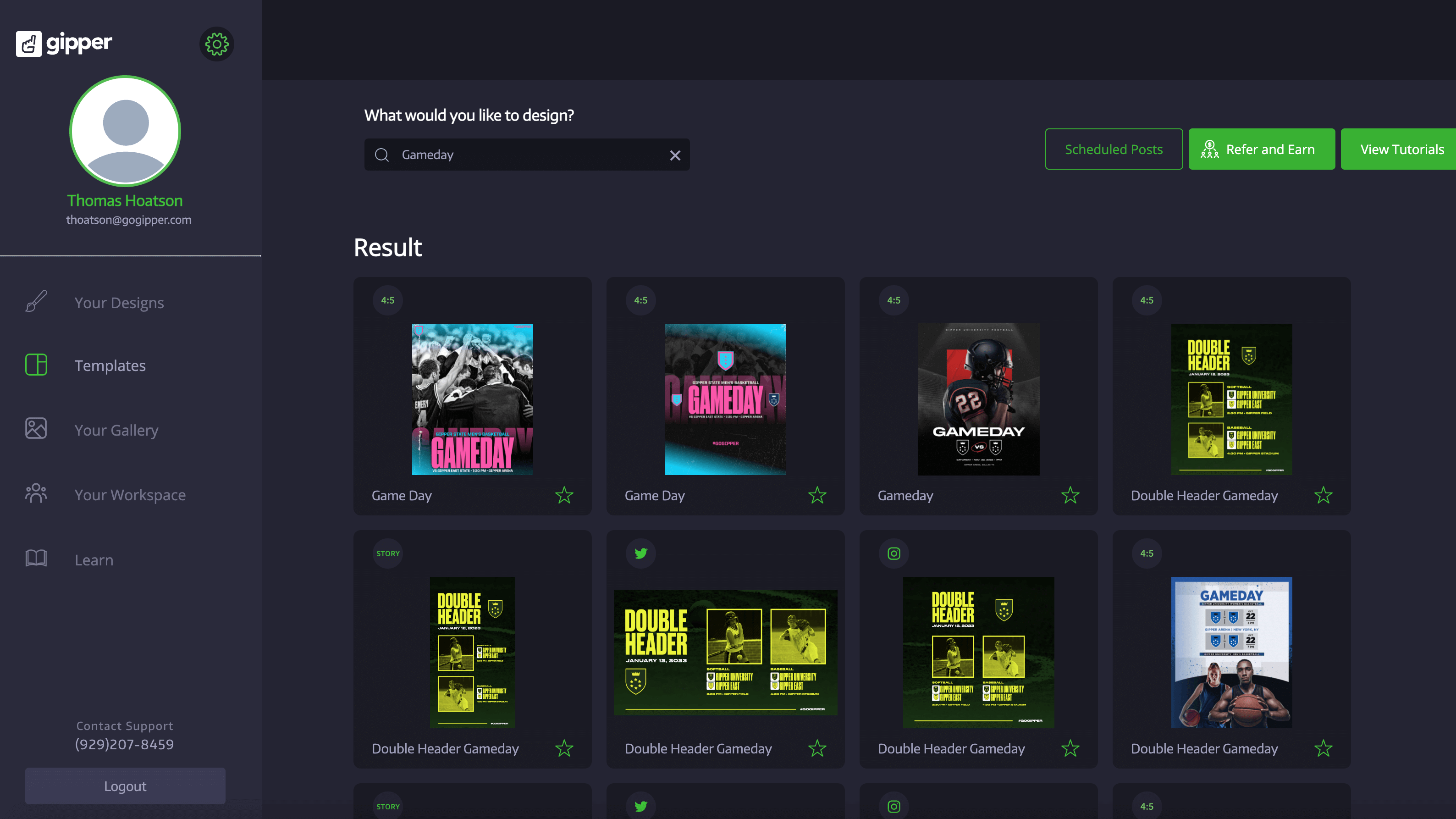 Create Player & Team Stat Graphics | Gipper